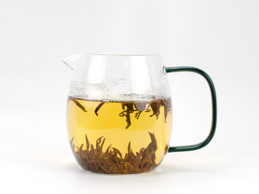 Big Belly Half Moon Glass Tea Pitcher - Seven Cups Fine Teas