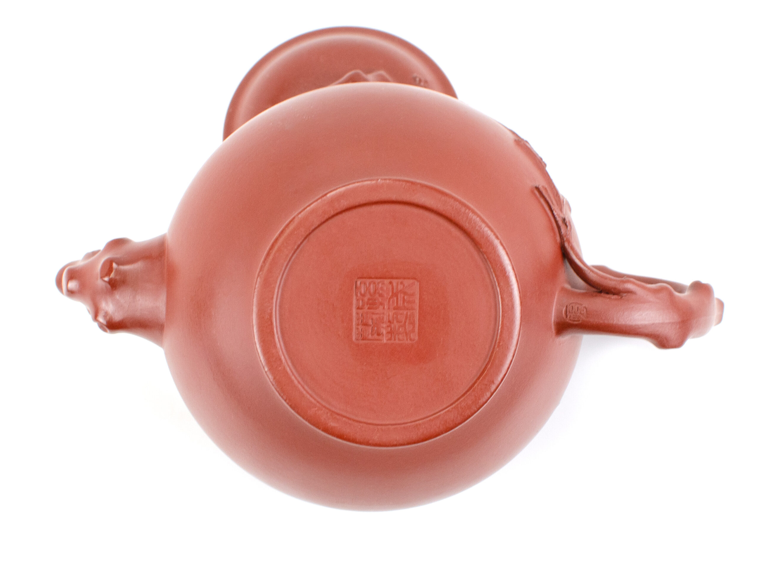 Plum Branch Carved Large Da Hong Pao Yixing Teapot - Seven Cups